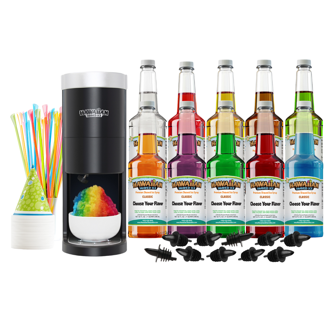 Hawaiian Shaved Ice® HomePro Big Kahuna Shaved Ice Kit with a shaved ...
